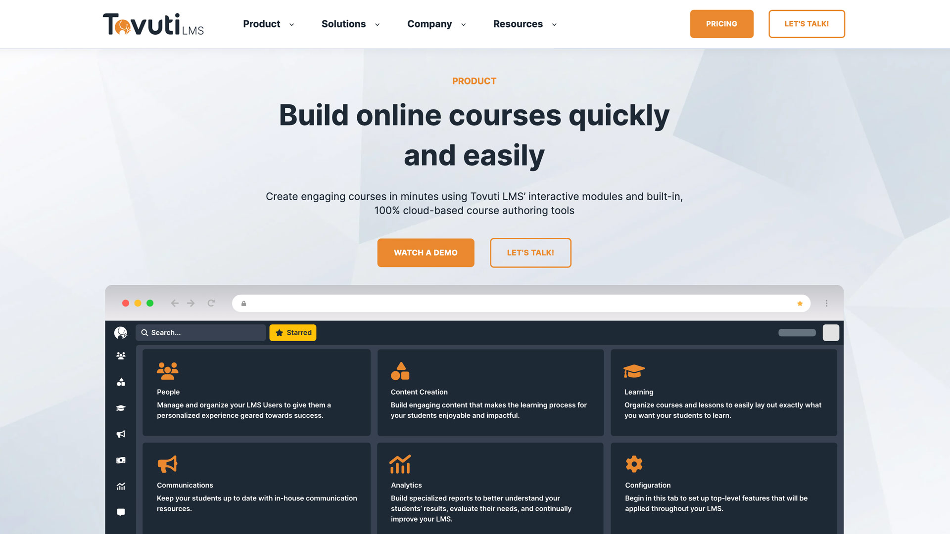 Course Authoring Software | Built-in Authoring Tools | Tovuti LMS