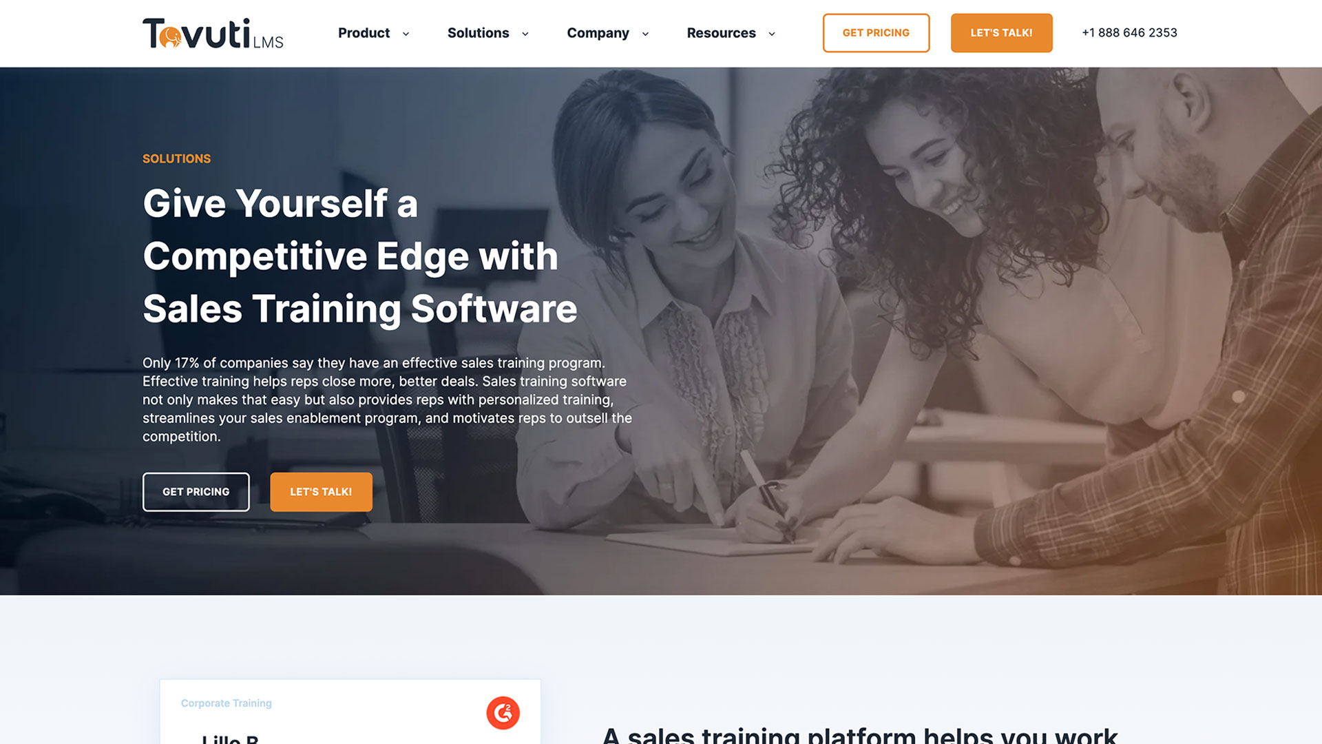 Sales Training LMS | Company Sales Training Software | Tovuti LMS